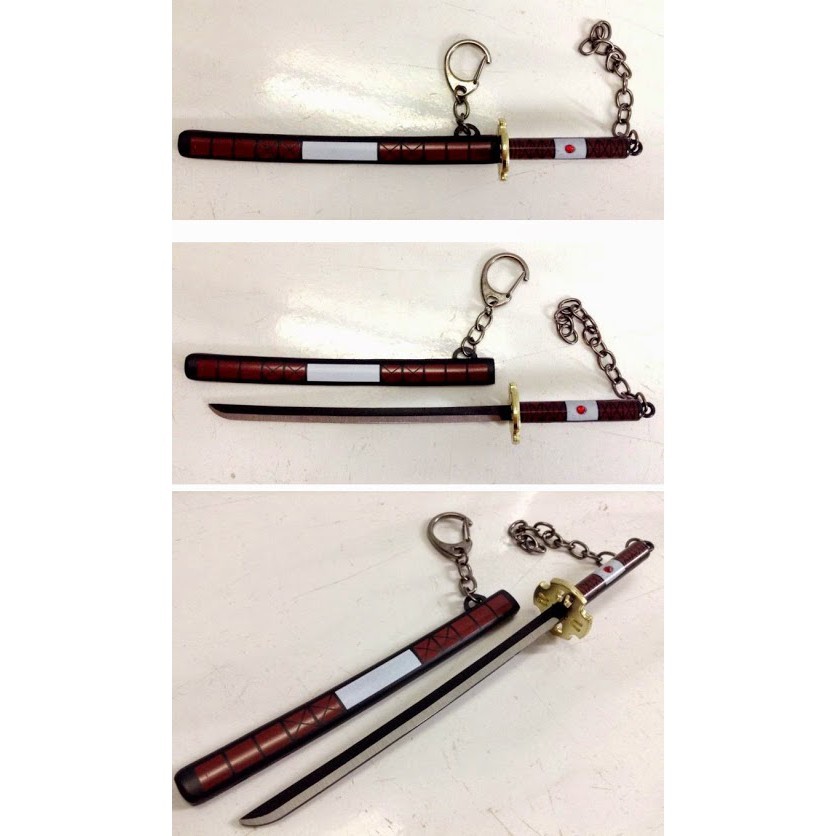 Kendo Keris Knife Blade Katana Sword Key Chain Kris Parang Samurai ...