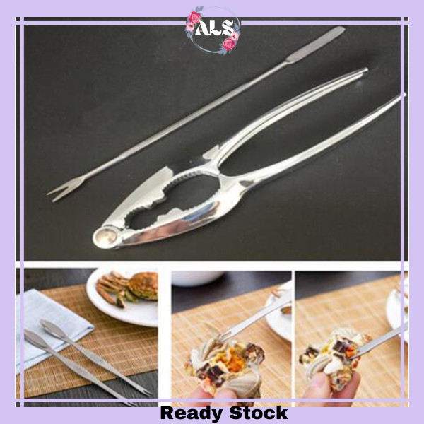 Stainless Steel Crab eating tools Nut Cracker crab tongs crab clamp ...