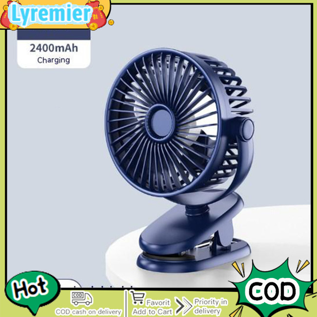 1 Day Shipping! Handheld Usb Mini Clip Fan 3 Speed Adjustable 20db Low ...