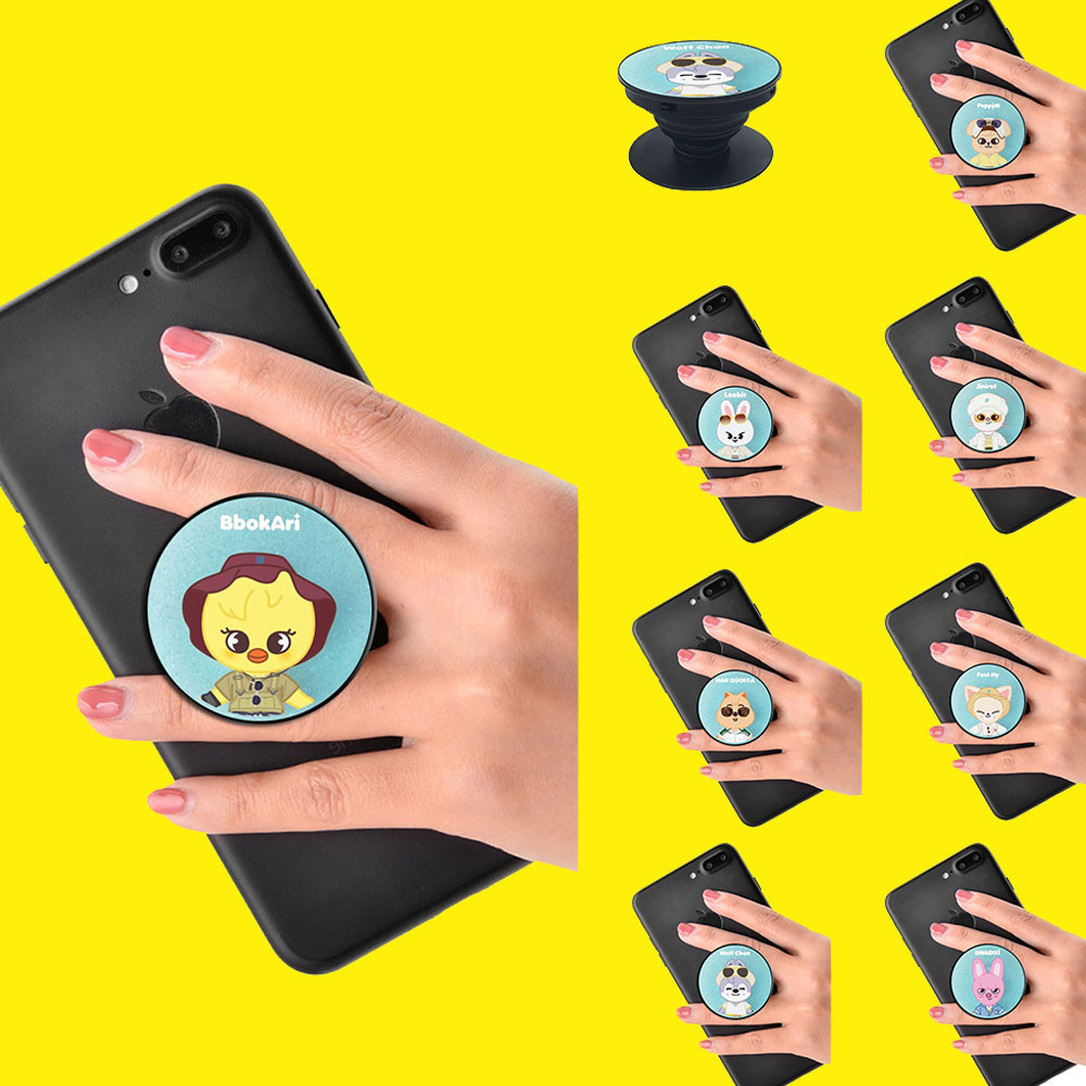 Kpop Stray Kids Cell Phone Retractable BBOKARI Air Bag Holder with Cell ...