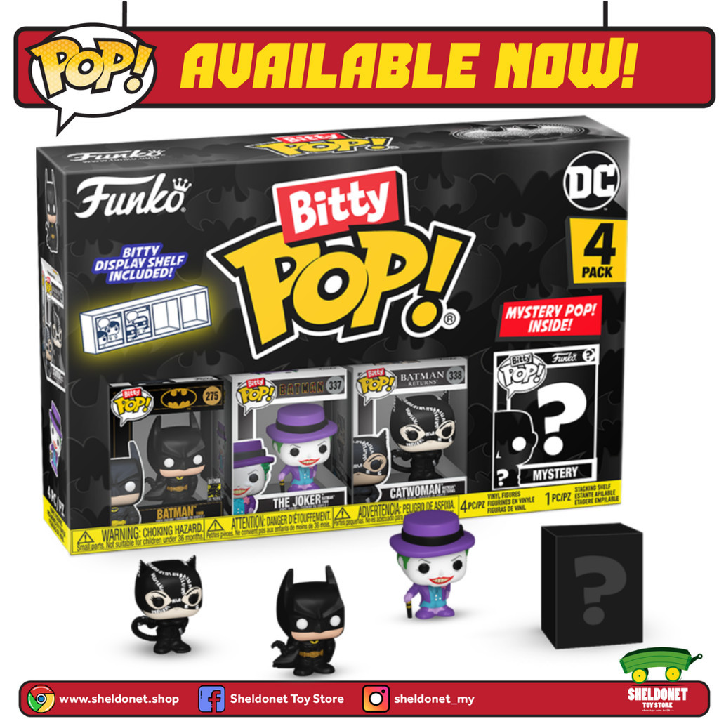 Funko Bitty Pop!: DC Comics: Batman 85th Anniversary - Batman (4-Pack ...