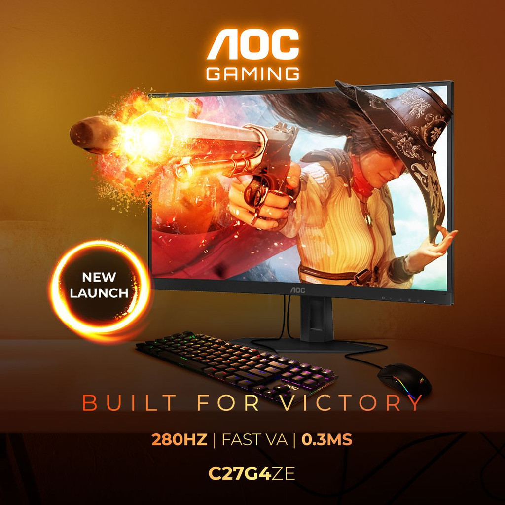 AOC 27" C27G4ZE VA FHD HDR10 Adaptive Sync 280Hz 0.3ms Delta E