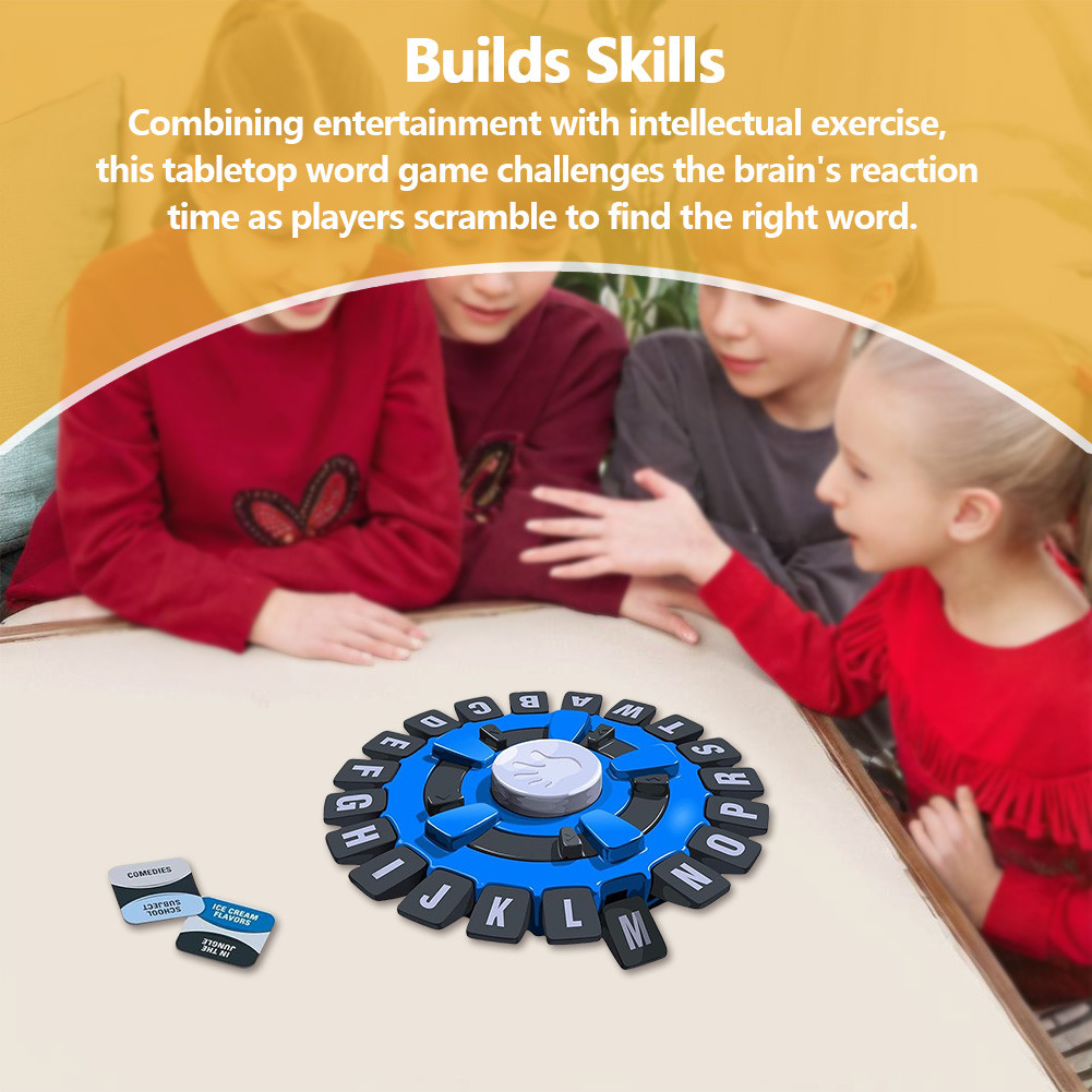 ColorfulMall Word Game Fast-Paced Family Board Game Letter Pressing ...