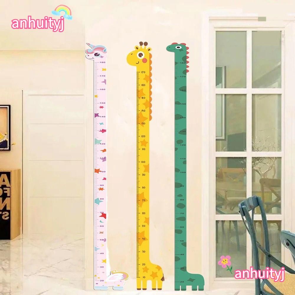 LANJ Height Measuring Ruler Stickers, Cartoon Kids Room Kindergarten ...