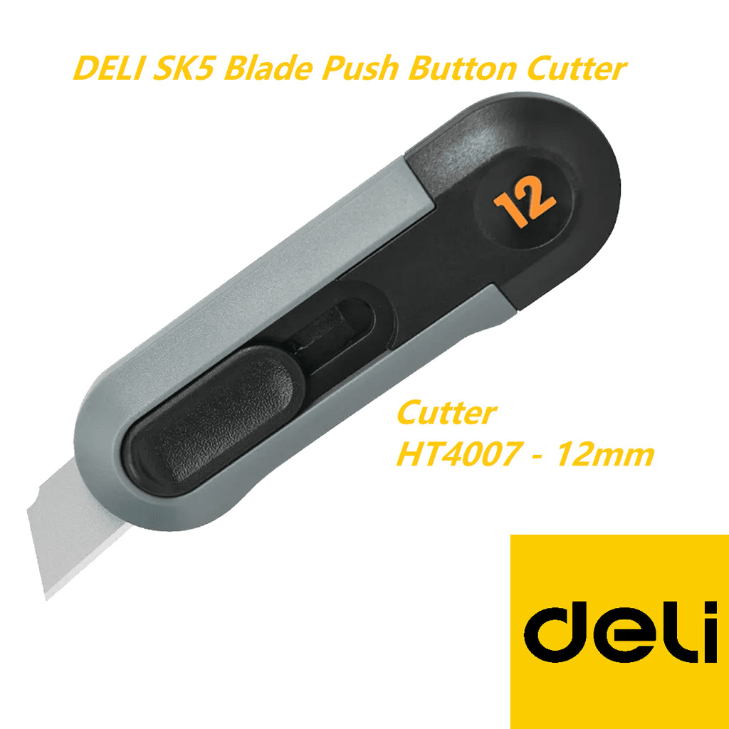 DELI D-HT4007 SK5 Blade Push Button Self-Locking Cutter | Shopee Malaysia