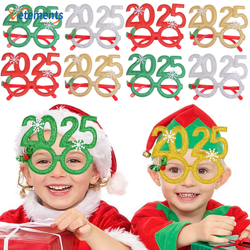 Merry Christmas Decorations Eyeglasses Frame - 2025 New Year Glasses ...