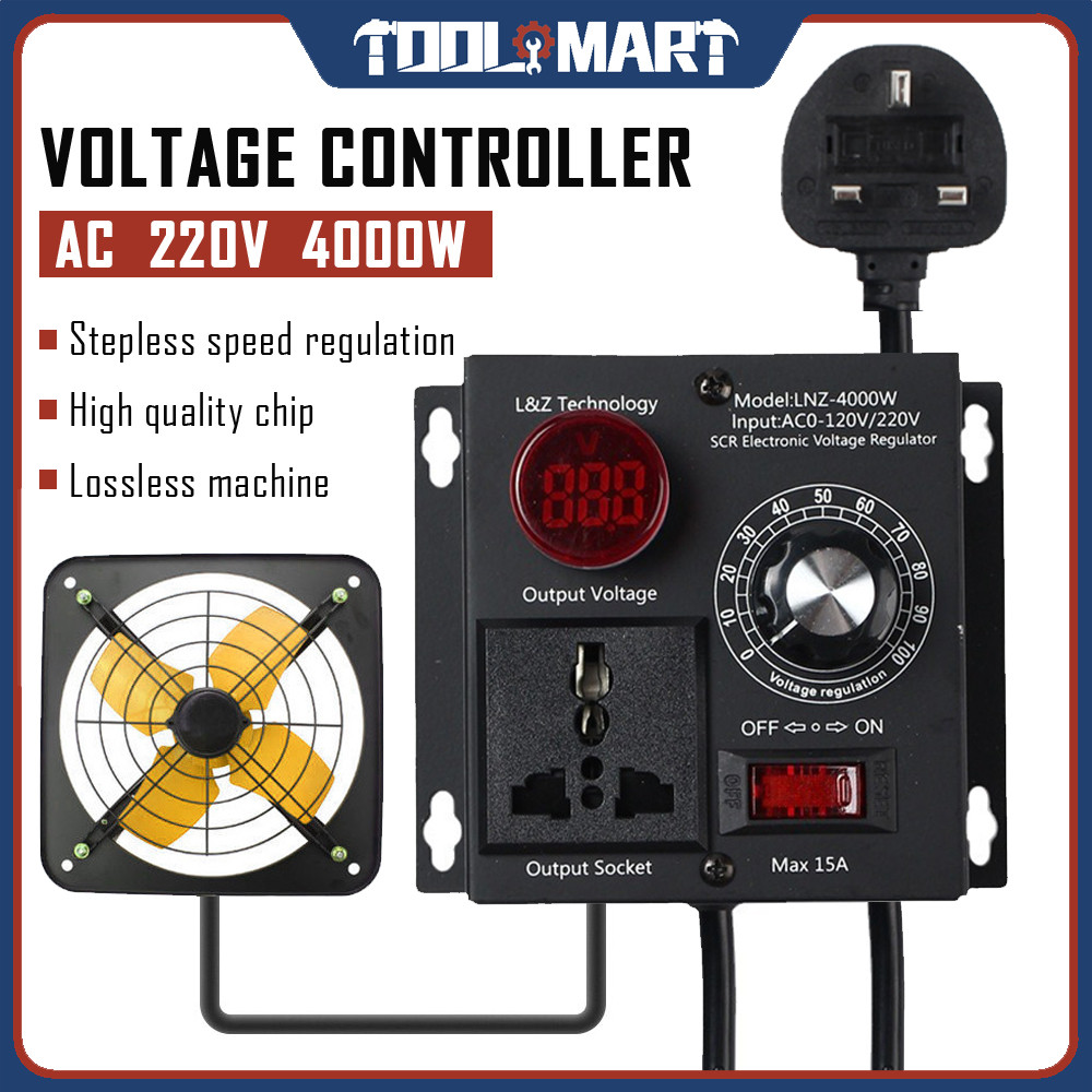 4000W AC 220V SCR Motor Speed Controller, Dimmer, Thermostat, LED ...