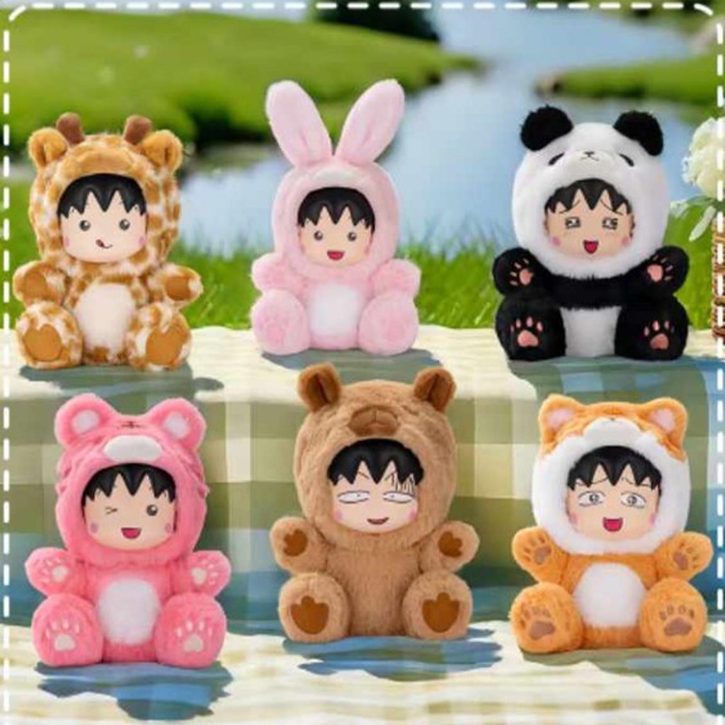 Chibi Maruko Plush Figure Toys Movable Head Figurines Cherry Maruko ...