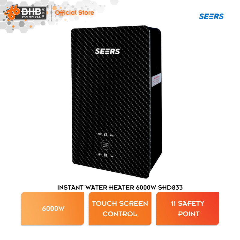Seers SHD833 Hot Water Dispenser / Multipoint 6000W for Instant Hot ...