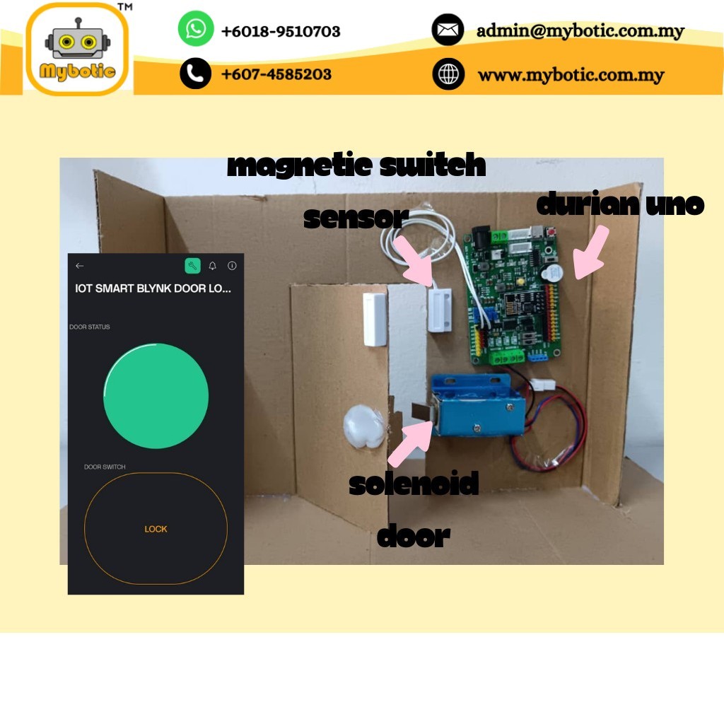 ARDUINO STEM RBT PROJECT : IOT SMART BLYNK DOOR LOCK SYSTEM WITH DURIAN UNO | Shopee Malaysia