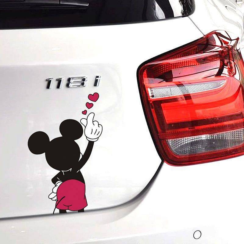Cartoon Mickey Mouse Bumper Stickers Personality Cute Cartoon Mickey ...