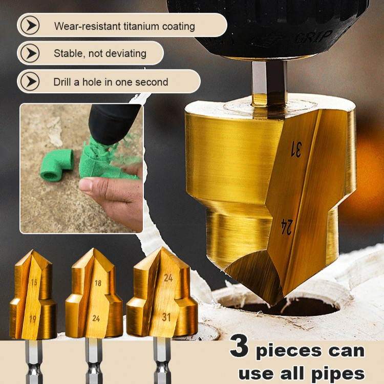 [20/25/32mm German PPR 1/4'' Step Drill Bit] PPR Lifting Stepped Drill ...