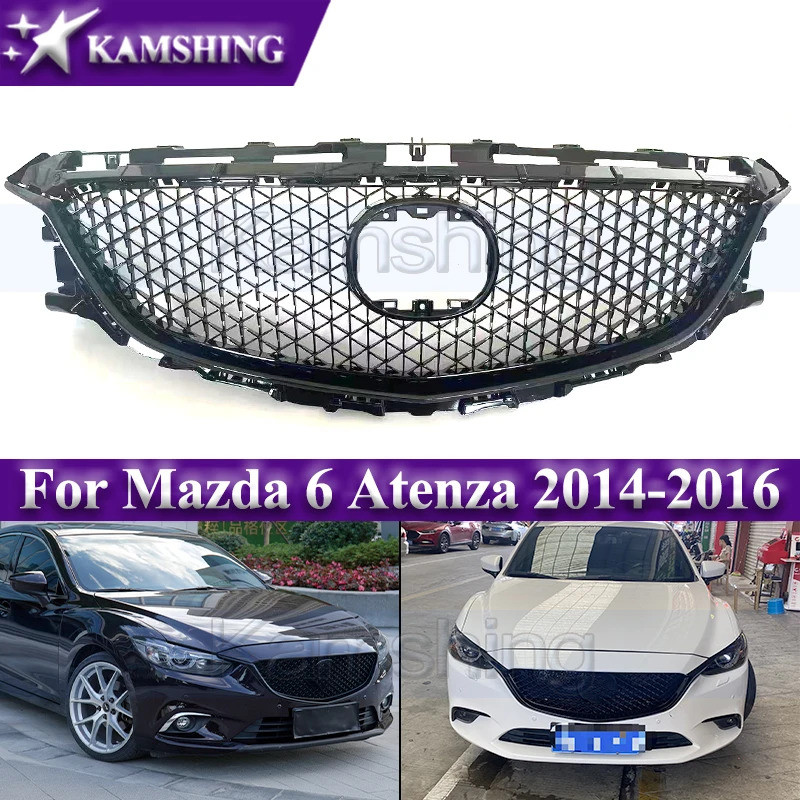 Kamshing Car Mesh Grill Front Bumper Grille Radiator Grille For Mazda 6 ...