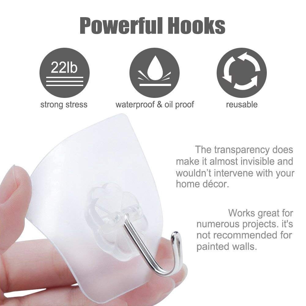 1PC Wall Hook For Hanging Kitchen Velcro Hooks On Suction Cup Strong ...