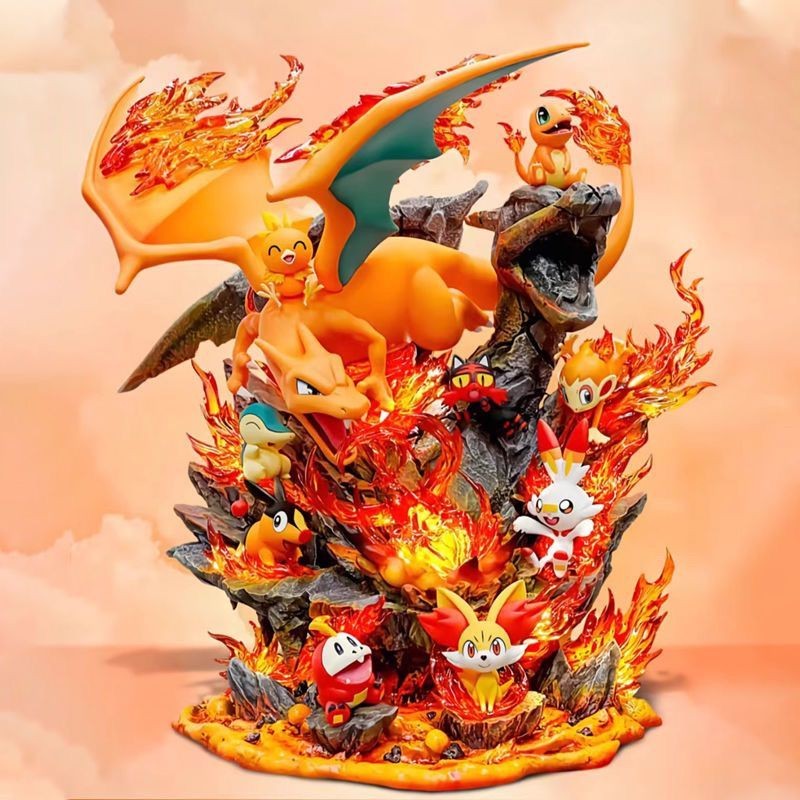 EGG Valley Charizard Charizard Fairy Fire Series Family Bucket Figure ...