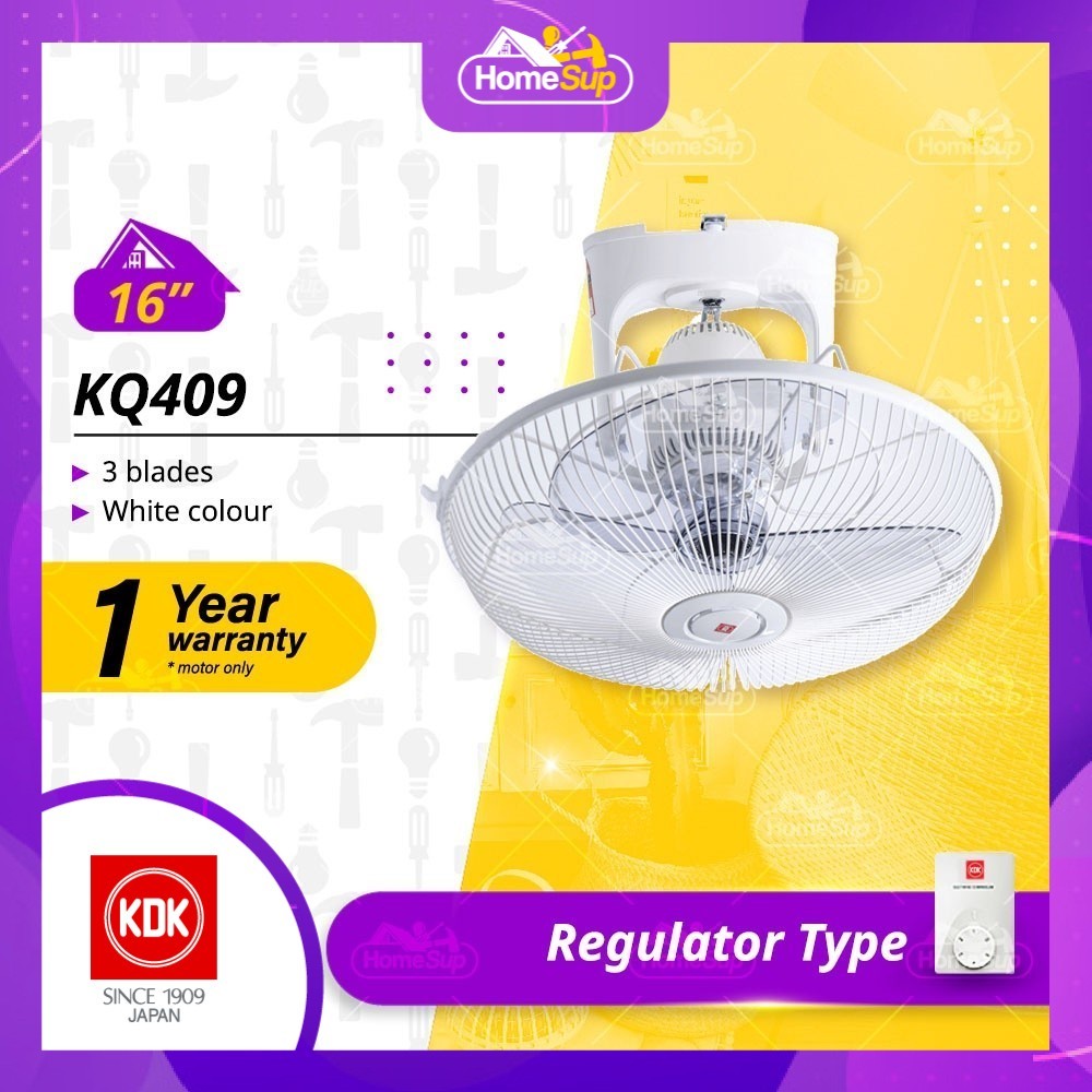 KDK Kq409 Auto Fan – 16 Inch Fan Blade, Regulator Control, 360 ...
