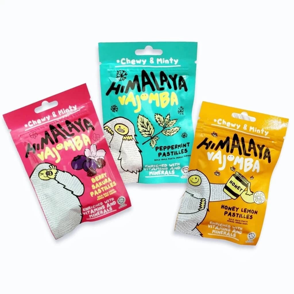 (PCS)25G HIMALAYA VAJOMBA PST BERRY/HONEY LEMON/PEPPERMINT/GULA/KANAK ...