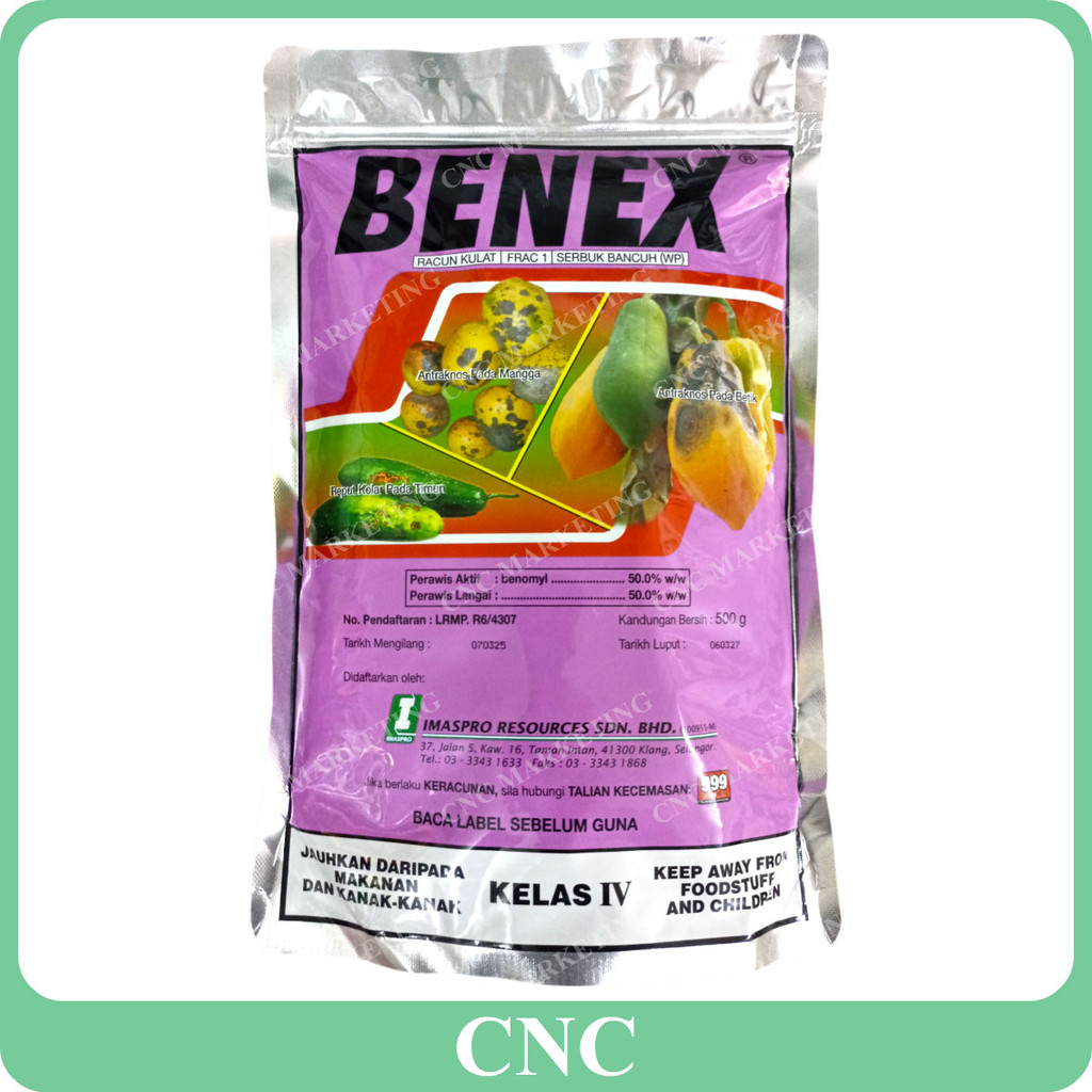 500GM Benex Imaspro Benomyl 50% Raun Kulat Fungicide Karah Bintik Daun ...