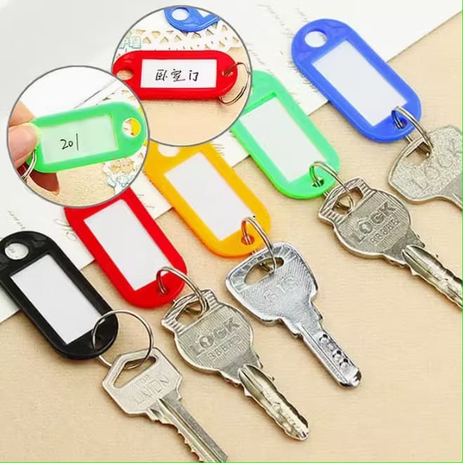 GANTUNGAN Izz - Name Label Keychain Tag / Keychain Ring Name Tag ...