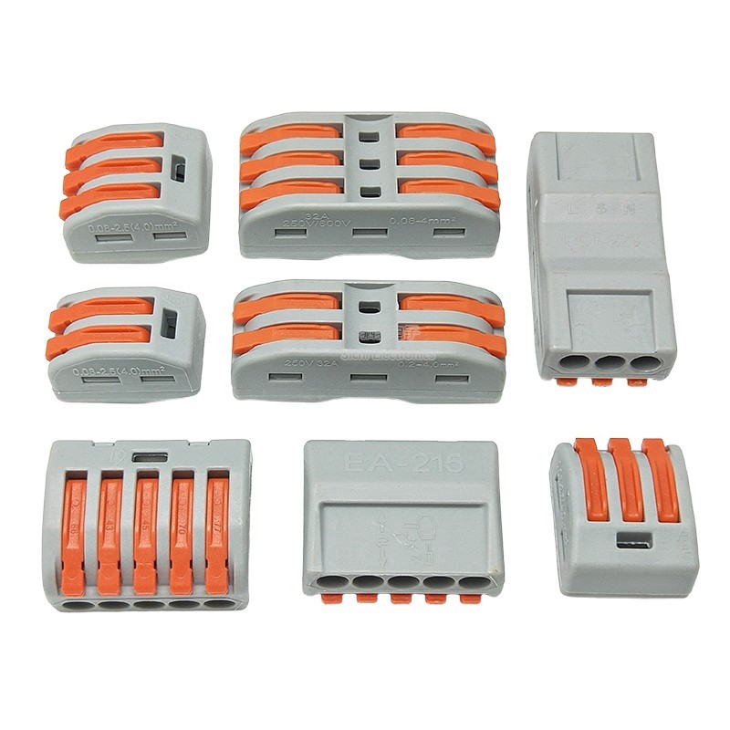 PCT Quick Connector Terminal Press Plug-In Butt Connector Two-In Two ...