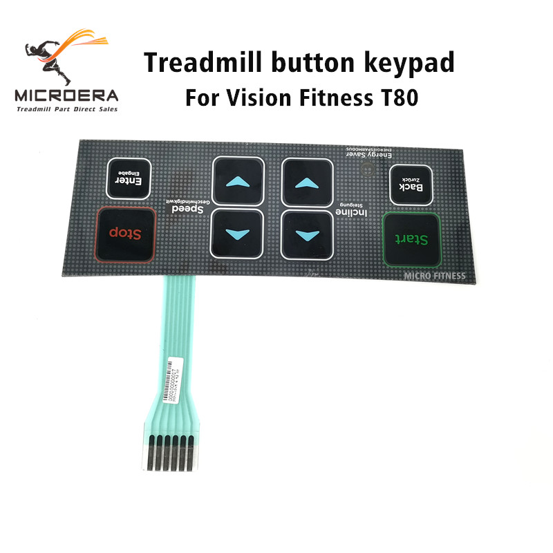 Treadmill Quick Start Stop Button keyboard Film for Vision Fitness T80 ...