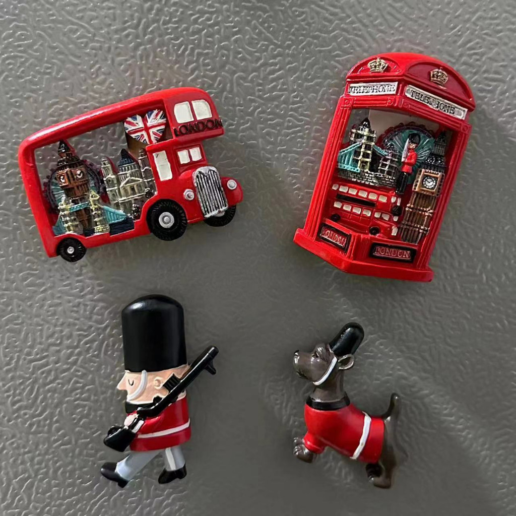 High-quality British Cute Refrigerator Magnet Three-Dimensional British ...