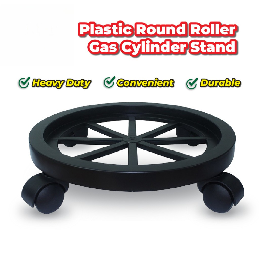 Plastic Round Roller Gas Cylinder Stand (34cm) | Shopee Malaysia