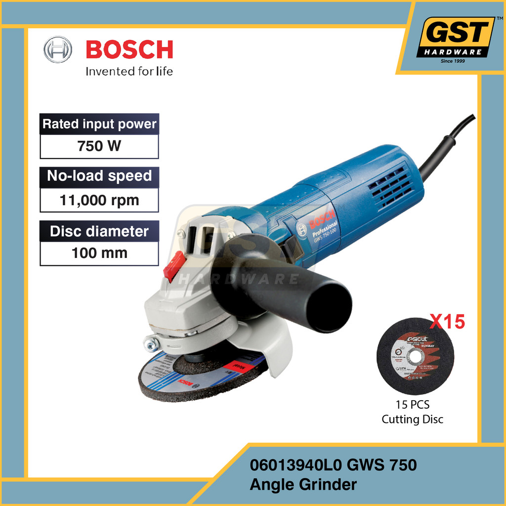 Bosch Grinder GWS 750 Angle Grinder Machine 4" Grinder Bosch Original ...