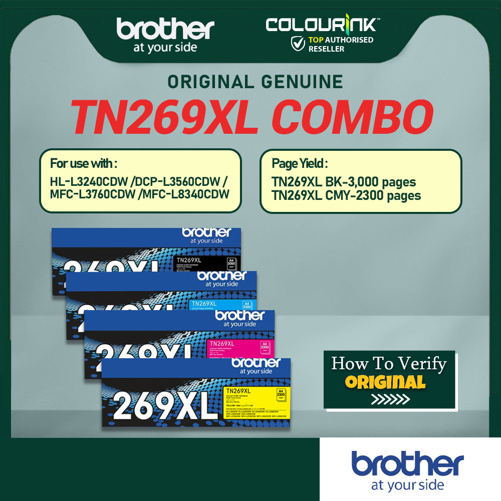 Brother ORIGINAL GENUINE TN-269XL Colour Toner HL-L3240CDW DCP-L3560CDW ...