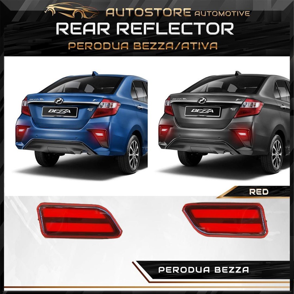 Perodua Alza 2022 / Ativa 2021 / Bezza 2020 Rear Bumper Reflector with ...
