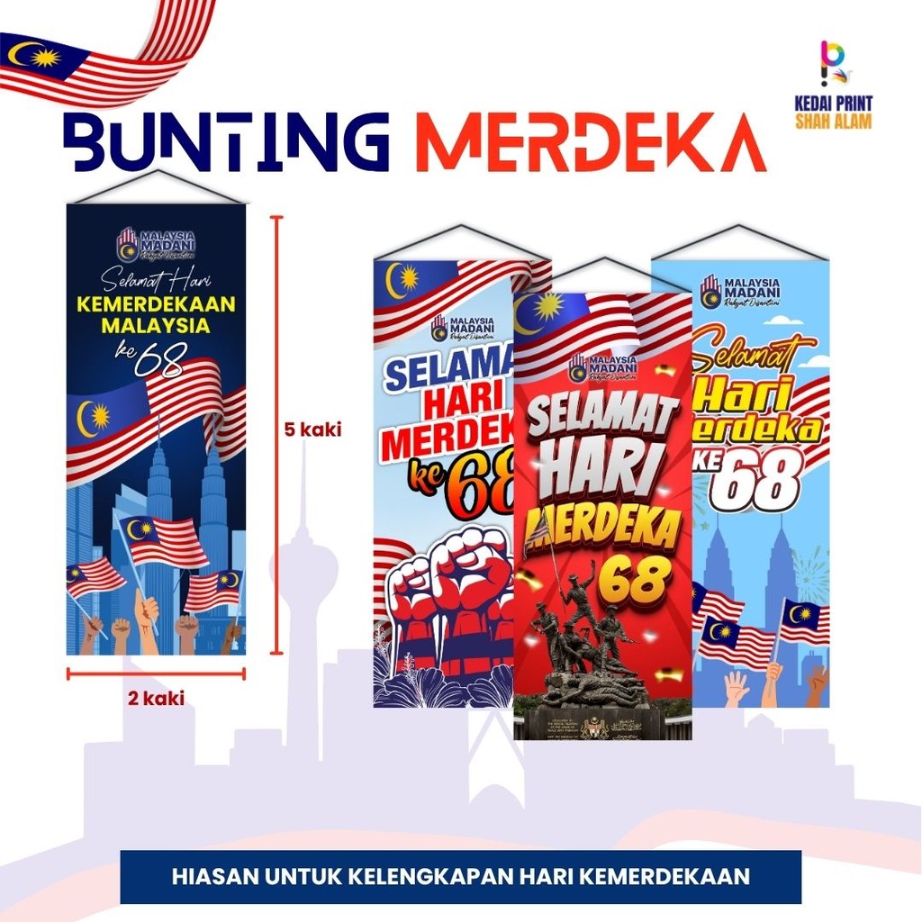 BUNTING MERDEKA 2025 Pvc Pipe Sambutan Merdeka ke-68 tahun | Shopee ...