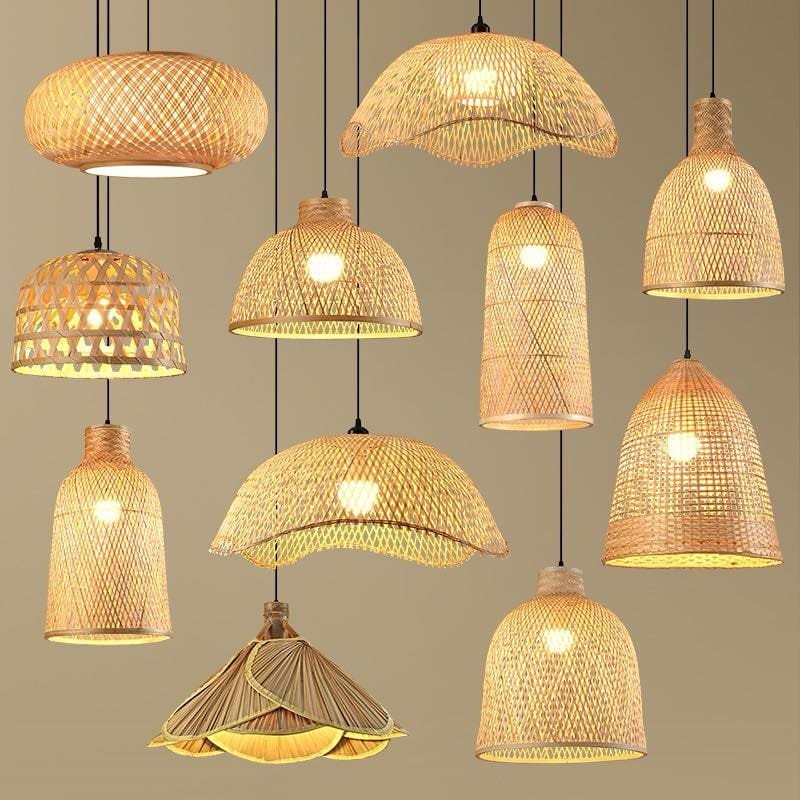 TLM Lampu Rotan Lampu Gantung Japanese Muji Pendant Lamp Rattan Lampu ...
