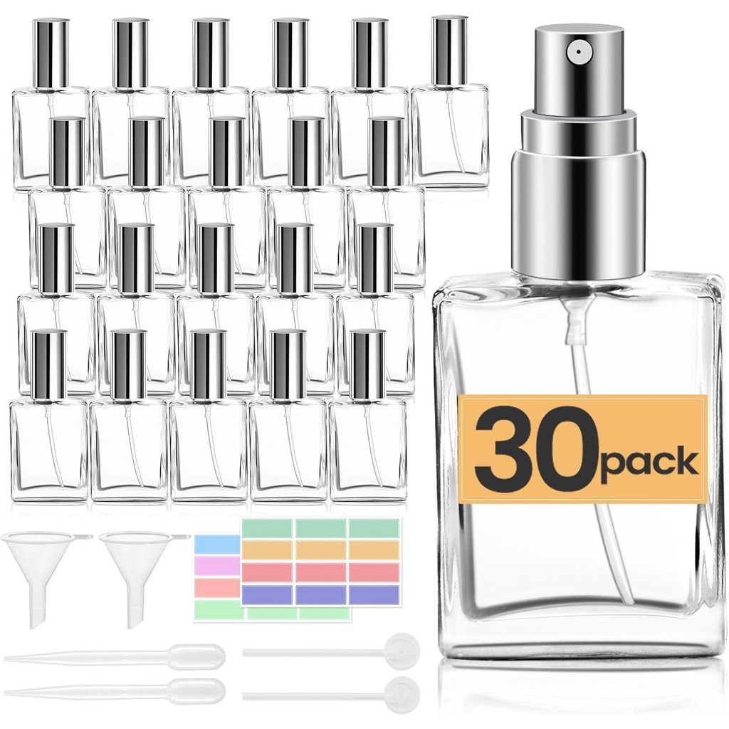 30 Pack 15 ML Glass Perfume Bottles Clear Portable Perfume Spray Bottle ...