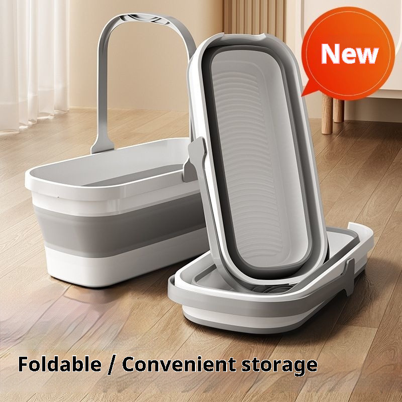 57CM Large Capacity Rectangle Mop Foldable Mop Bucket Hand Carry Car ...