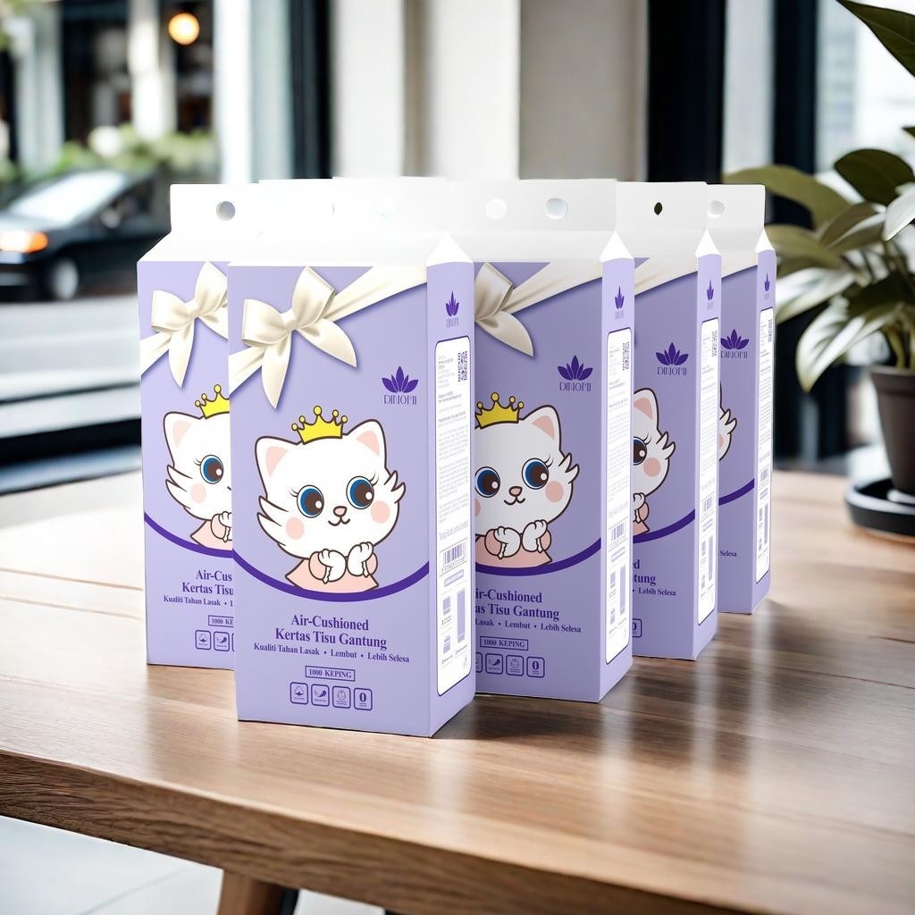 Dinomi Hanging Tissue 1000 Sheets cheerful tissue botare tissue ...