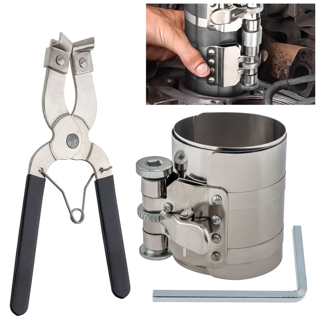 3 inch Adjustable 53-175mm Piston Ring Compressor Tool Car Engine ...