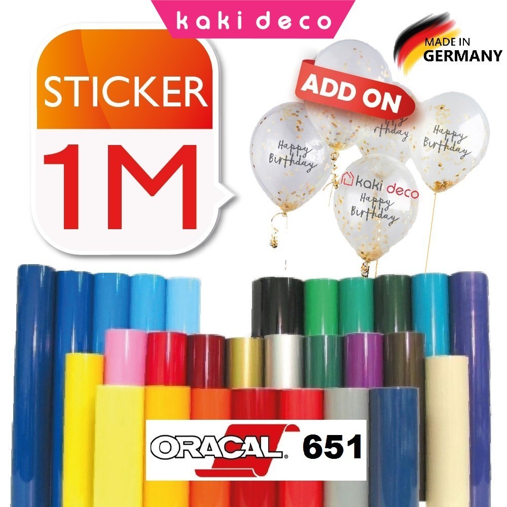 KakiDeco 🔥1M Sticker Balloon🔥 Oracal 651 Cutting Sticker Loose sheet ...