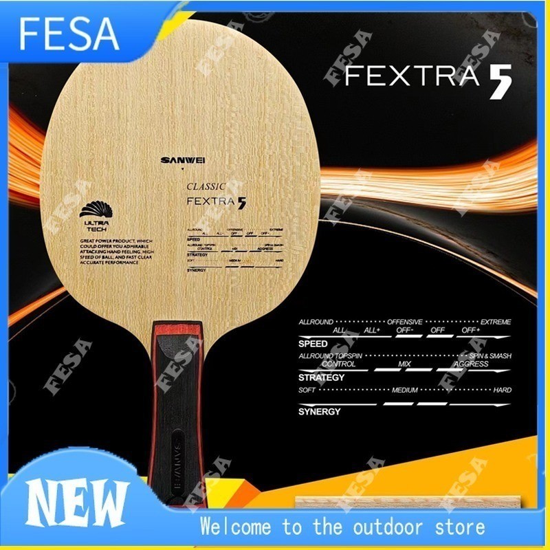1 SANWEI FEXTRA 5 Table Tennis Blade 5 Ply Wood All-around Ultra Tech SANWEI Ping Pong Racket ...