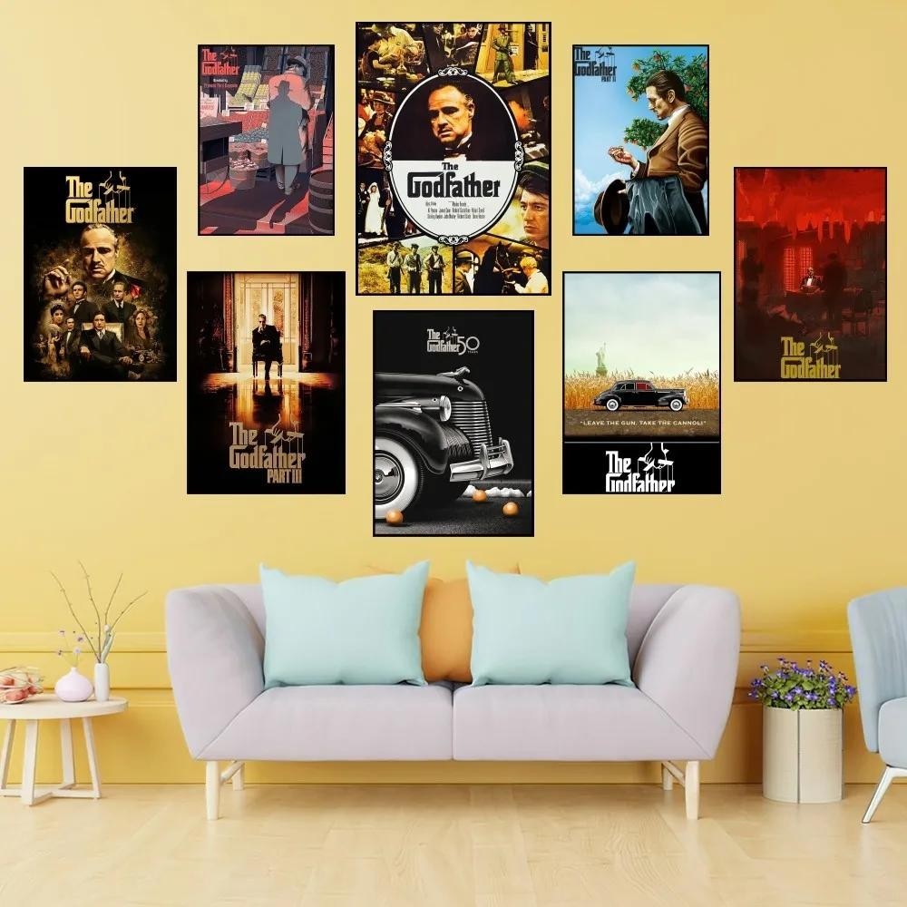 Poster Filem Klasik The Godfather - Hiasan Dinding Elegan untuk Ruang ...