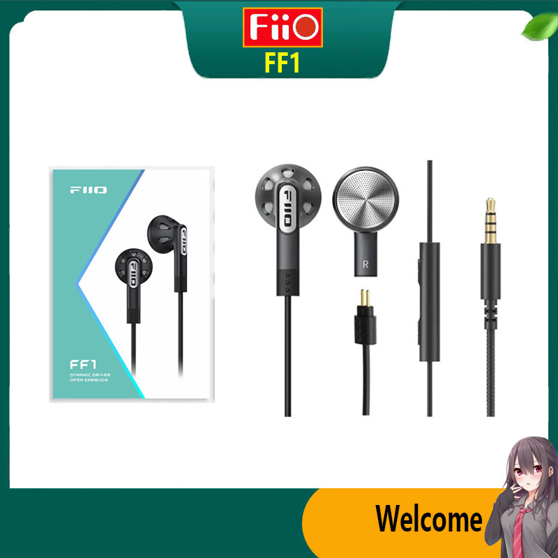 FiiO FF1 14.2mm Dynamic Driver Open Earbuds HIFI Music Wired Earphone Bass 0.78mm Detachable ...