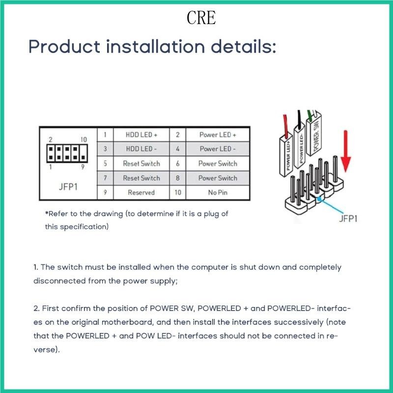 CRE Computer Motherboard External Boot Power Switch Button With ...