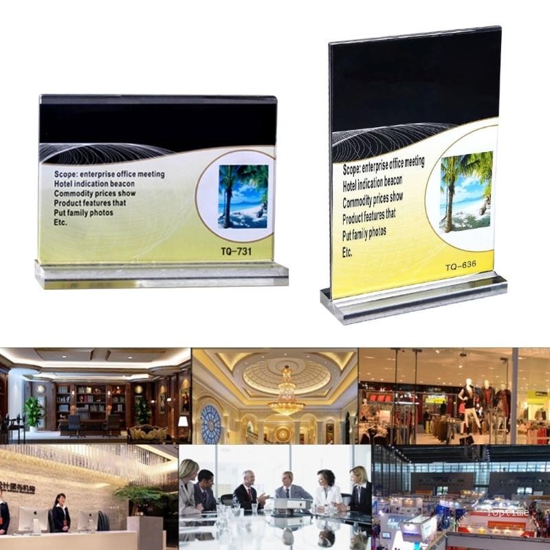 Top 5 Pcs Acrylic Sign Holder Clear Desktop Sign Holder Tabletop ...