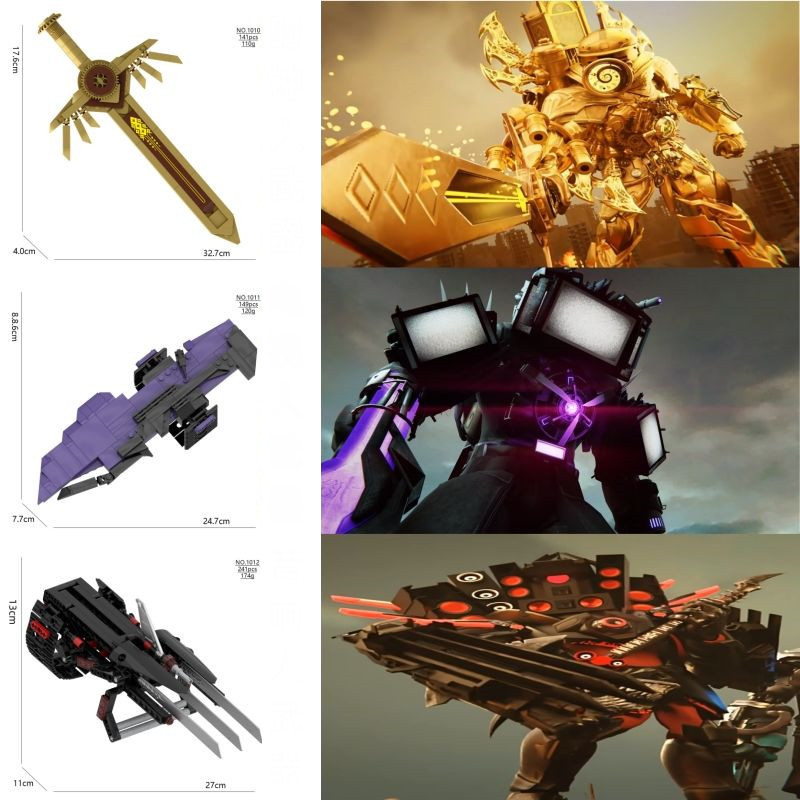 Compatiable With Lego Skibidi Toilet Titan Titan Tvman equipment Titan ...