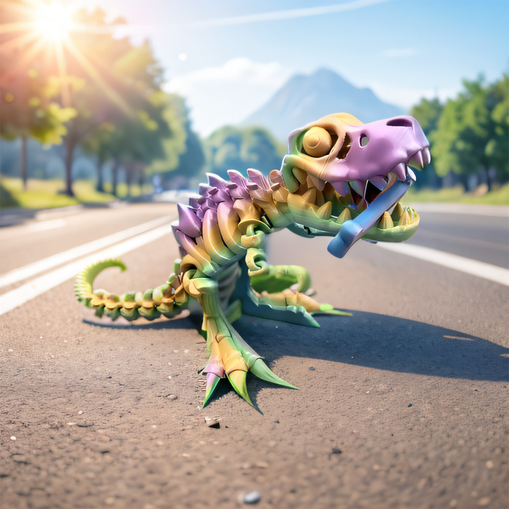 3d Printed Model Dinosaur Toys Bones Full Articulated Movable Kids ...