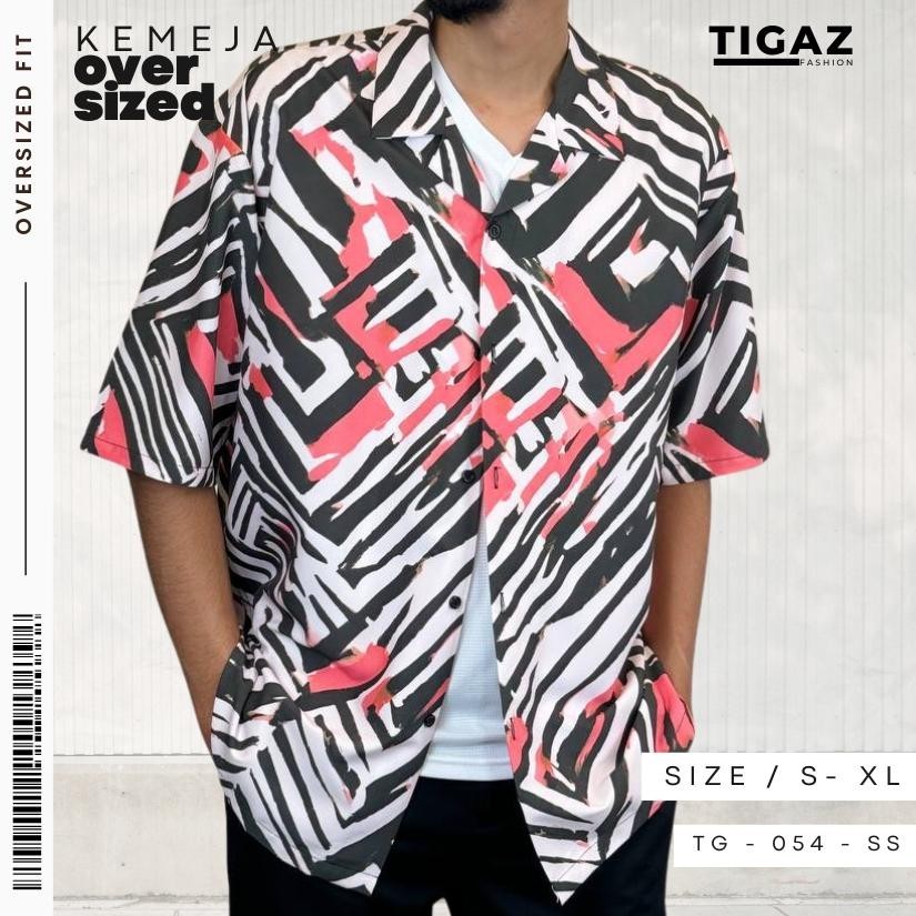 Tigaz OVERSIZED LENGAN PENDEK Shirt Material Ice Silk S - XL Modern ...