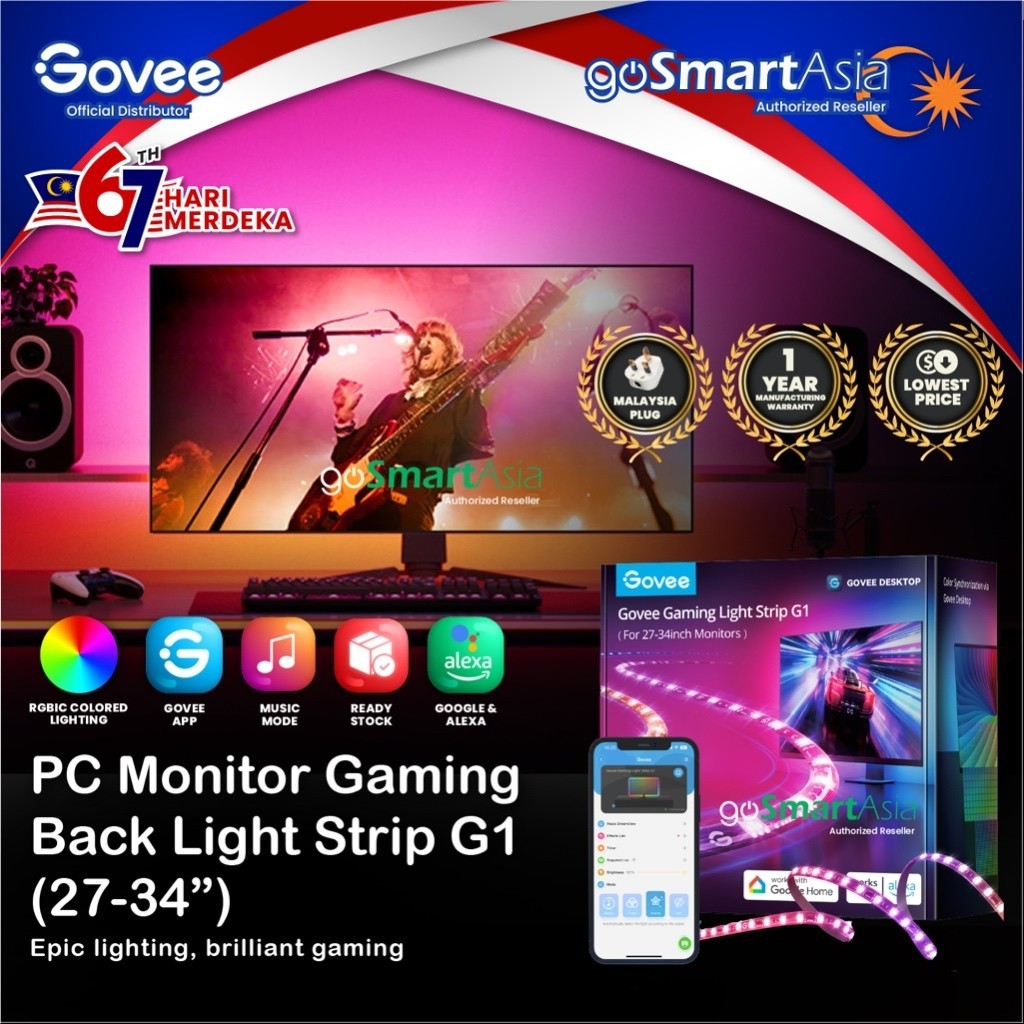 goSmart Asia Govee PC Monitor Gaming Backlight Strip G1 Monitor ...