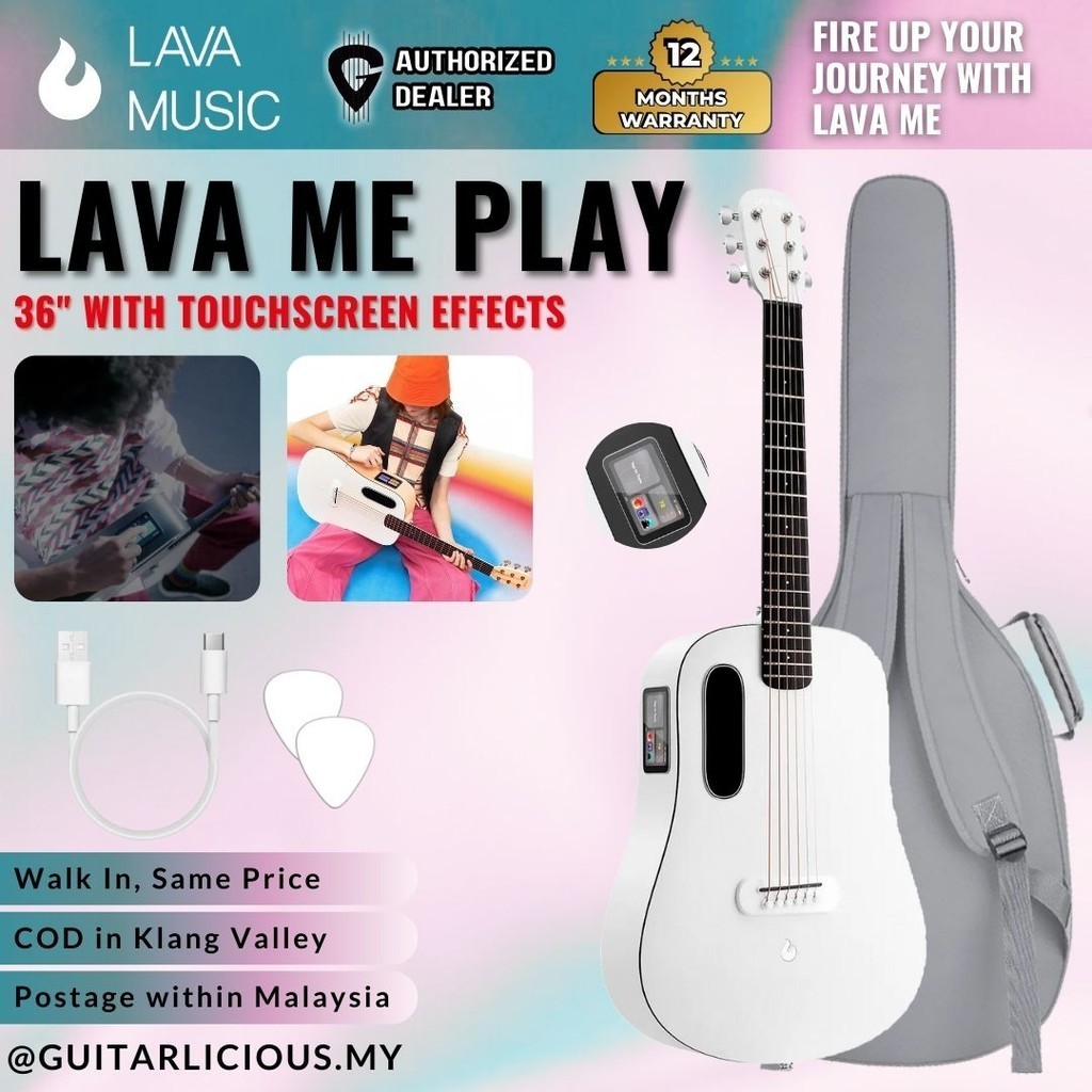 Lava Me Play 36 inch All-Weather Body Smart Acoustic-Electric Guitar w ...