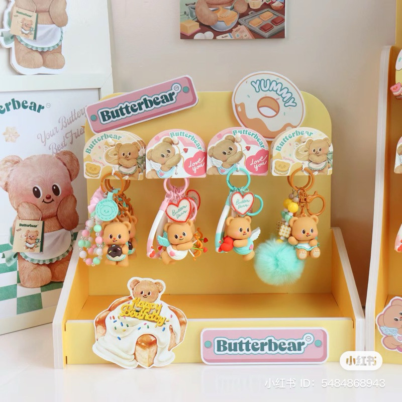 keychain Butter Bear Butter Bear Keychain Original Copyright Butter ...