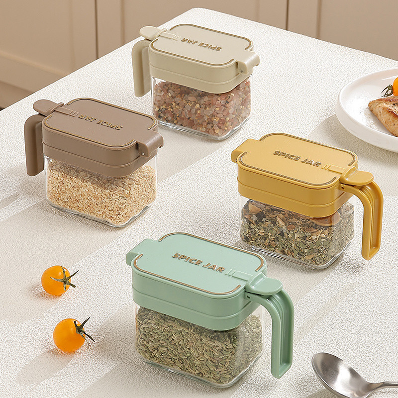 Seasonings boxGlass Sealed Seasoning Containers Kitchen Household Spice ...