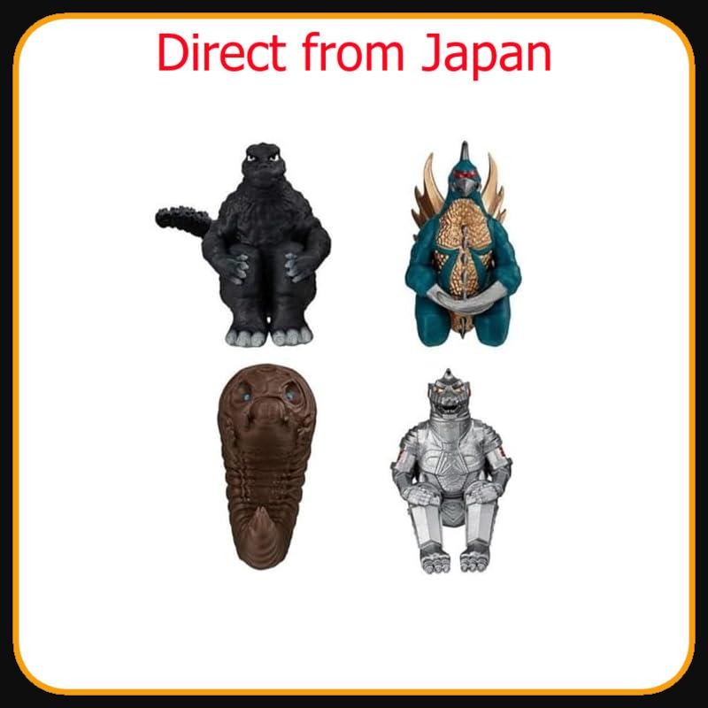 MZKToho Kaiju Godzilla Machiboke x 4 pieces Fully Complete Gacha Gacha ...